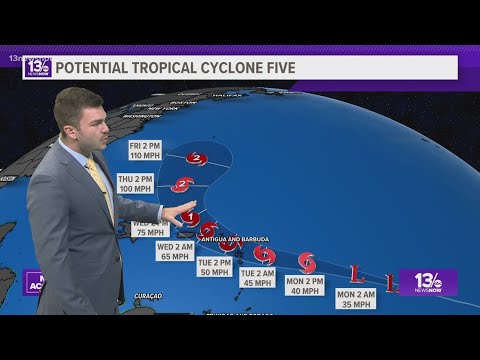 Tropics Update: Potential Tropical Cyclone 5 forming in the eastern Atlantic