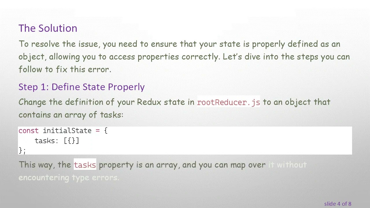 Solving the TypeError: tasks.map is not a function in React Redux