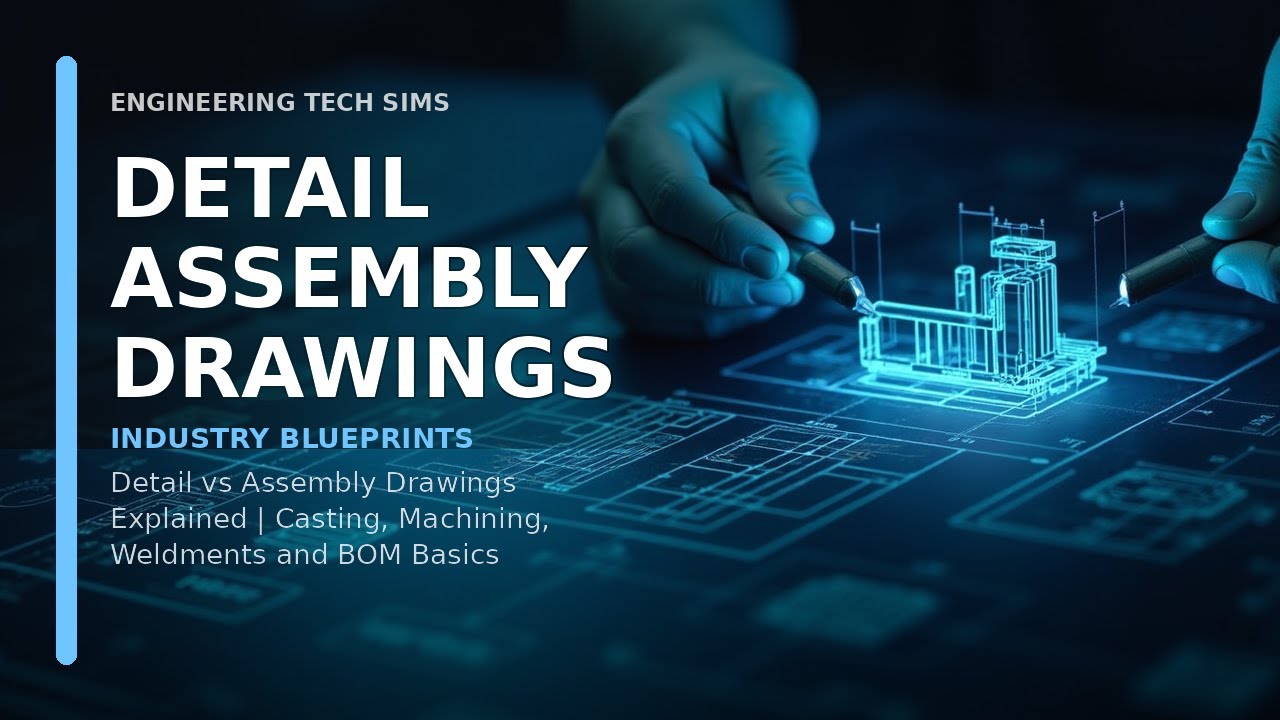 Detail vs Assembly Drawings Explained | Casting, Machining, Weldments and BOMs