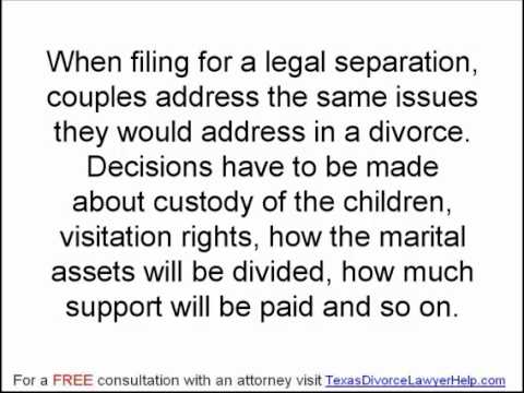 Texas Divorce Lawyers: Legal Separation and Divorce Part 1