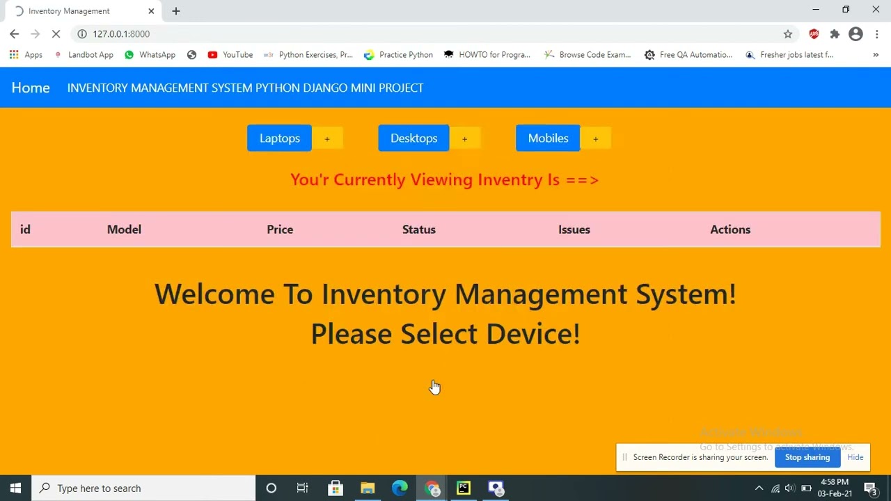 Inventory Management System || Engineering Project || Final Year Project || Python Project || IEEE