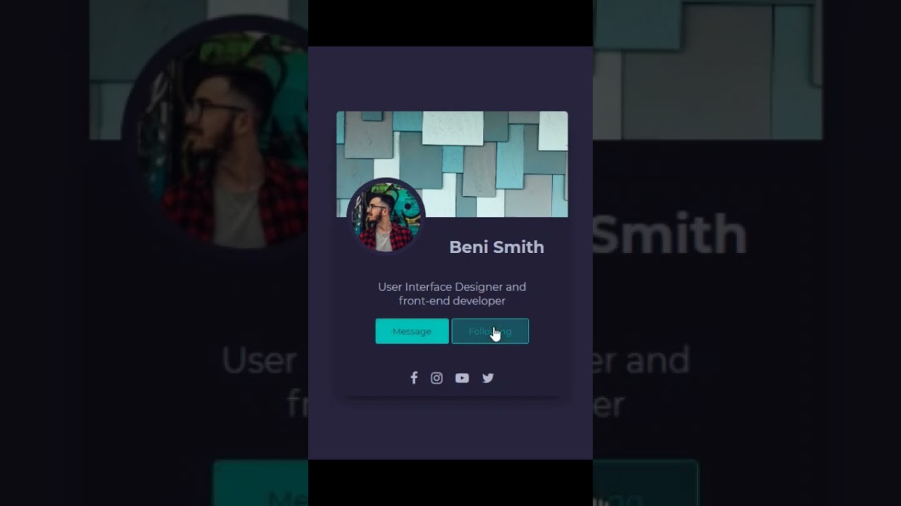 How To Make Profile Card In HTML And CSS | User Profile UI Design Using HTML CSS