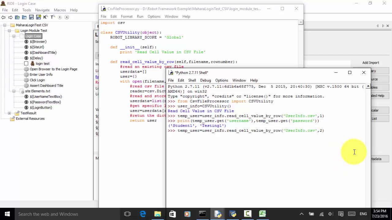 Robot Framework Python Tutorial - Read Data From CSV