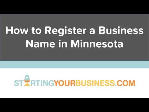 How to Register a Business Name in Minnesota - Starting a Business in Minnesota