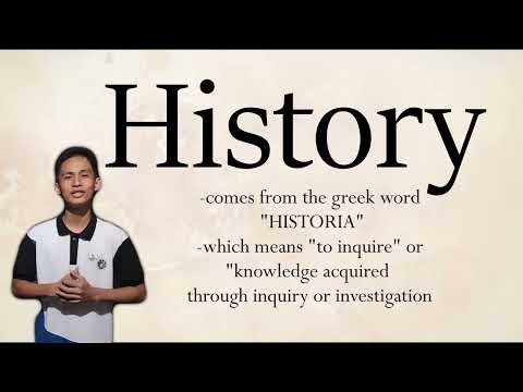 Meaning and Etymology of the word History