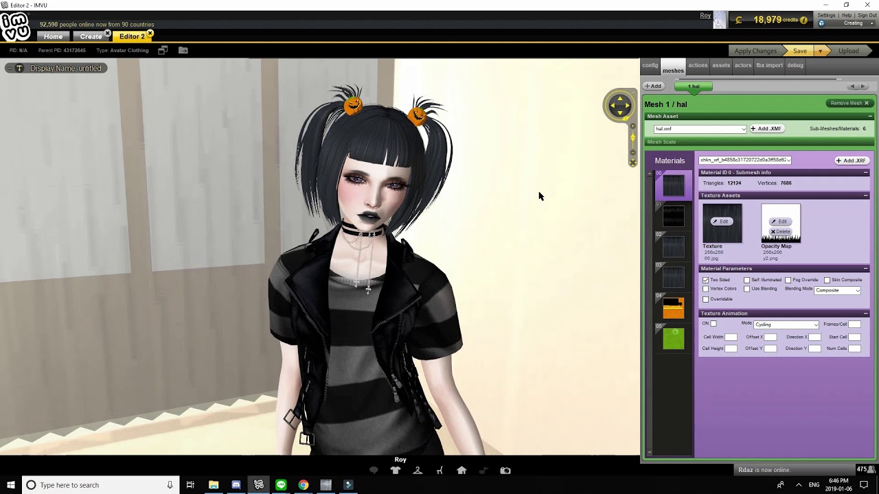 IMVU Hair Texture + .xrf Linking