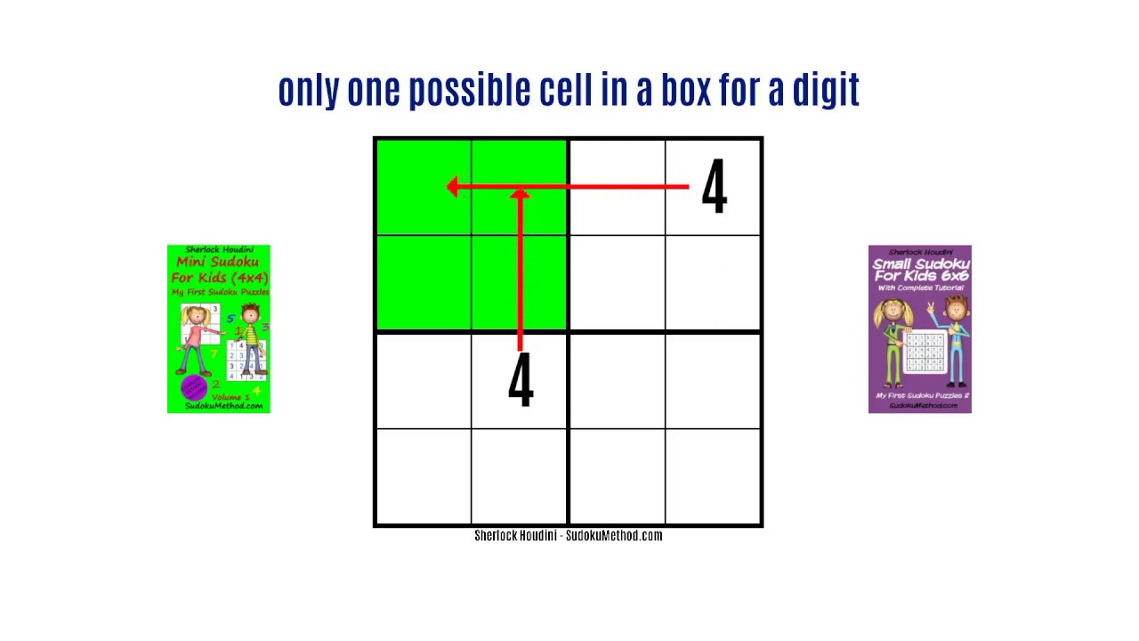 Learn how to play 4x4 Sudoku puzzles (Mini Sudoku for Kids) - Video tutorial with animation
