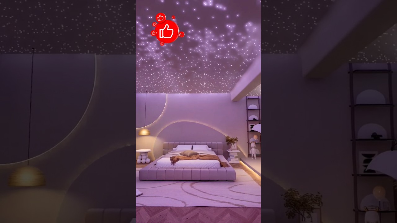 Purple 💜 bedroom decorating ideas #shortsfeed #bedroom #interiordesign #bedroomdesign #purple