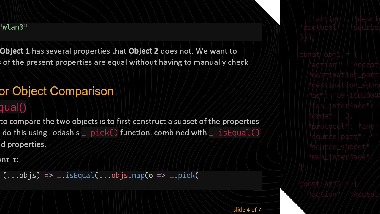How to Check if Two Objects Have the Same Value Using Lodash