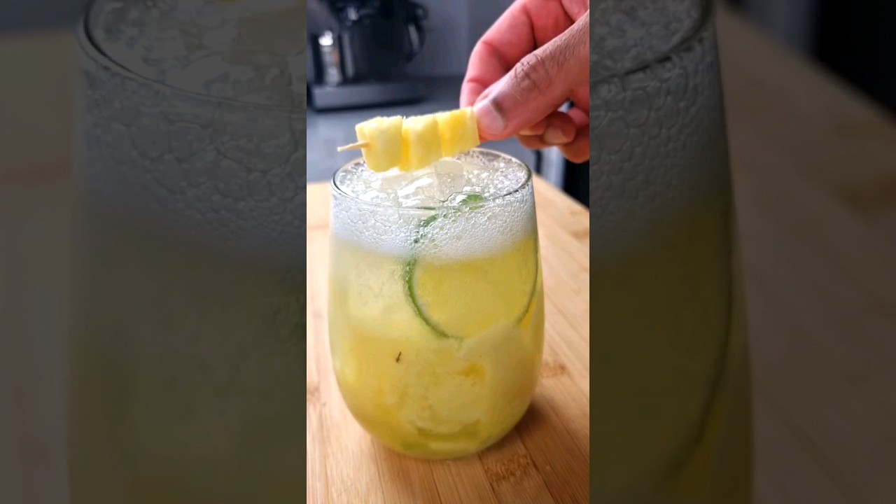 Pineapple Lime Mocktail | No Alcohol Mojito