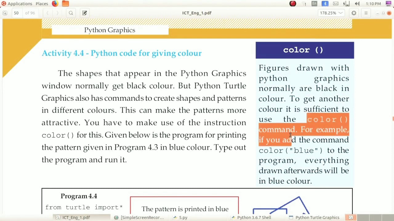 Std 10. Python graphics . Part 2