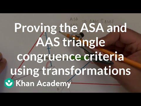 Proving the ASA and AAS triangle congruence criteria using ...