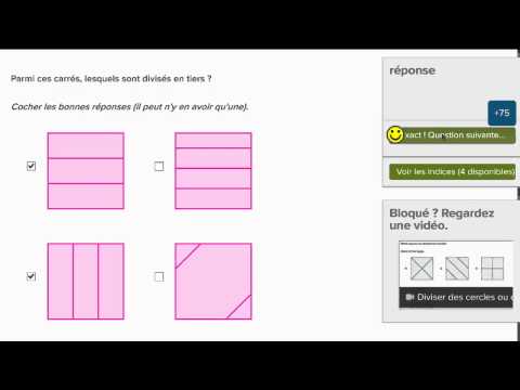 Diviser des disques ou des rectangles en parts égales (vidéo) | Khan ...