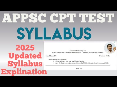 appsc group 2 cpt test syllabus Explination ||cpt new syllabus | group 2 cpt test 2025 #appsc #cpt