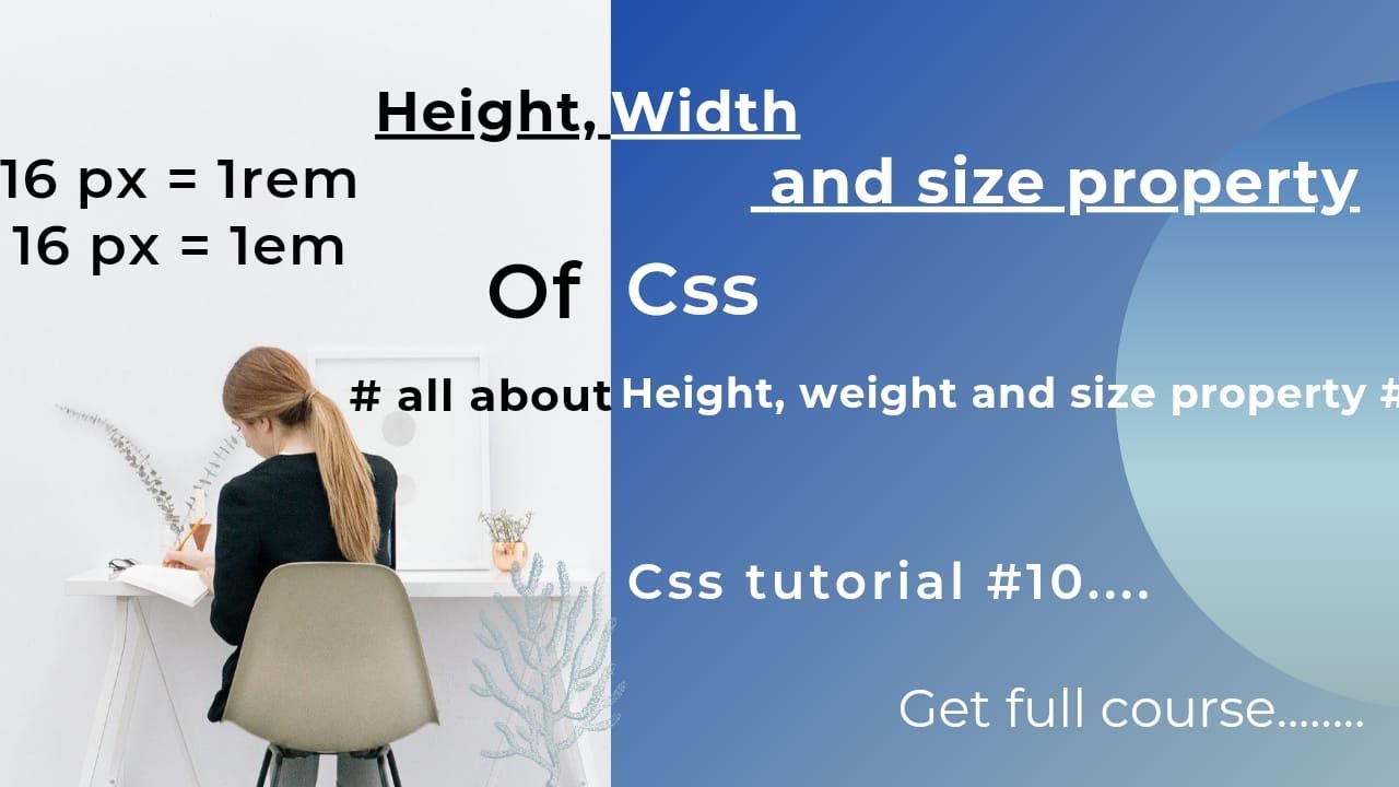 height property in css | width property css | css tutorial #10