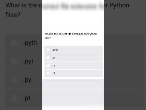 what is the correct file extension in python file? 🤔🤔 #subscribe #python #programming #quize #shorts