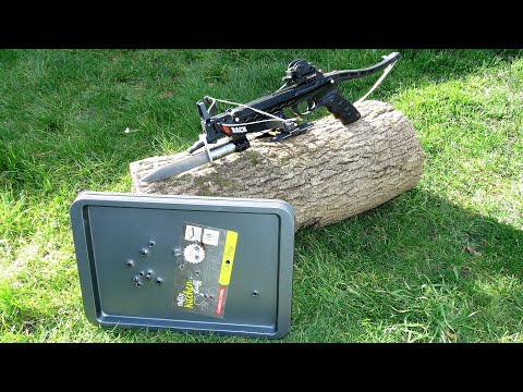 Hori-Zone Redback Pistol Crossbow Metal Penetration Test (Field Tips & Broadheads)