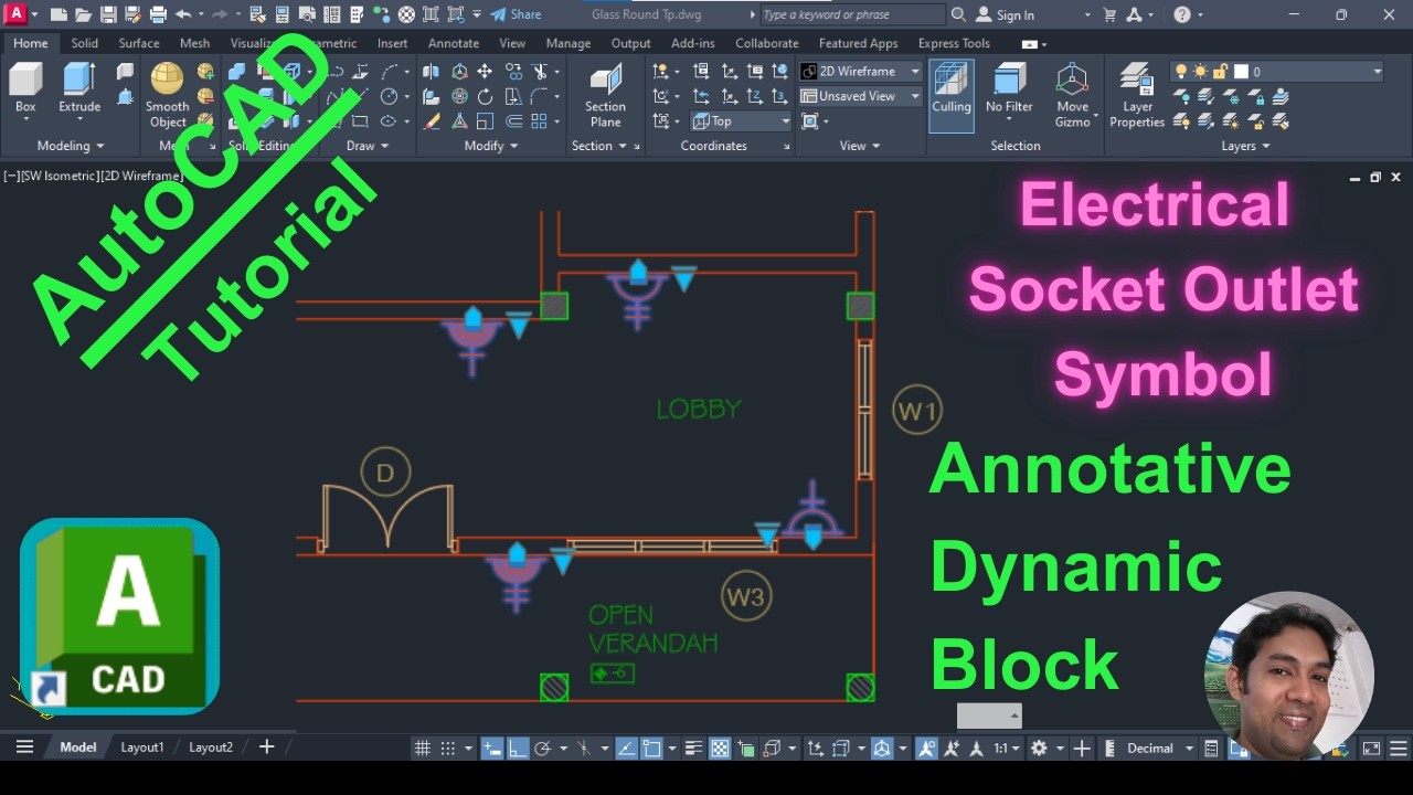 How to Create an Electrical Socket Outlet Symbol as Annotative Dynamic Block in AutoCAD
