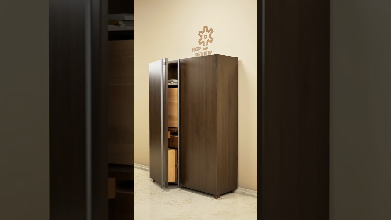 Home Office. DIY Concept Design. You Won't Believe This Desk Hides in a Cabinet!