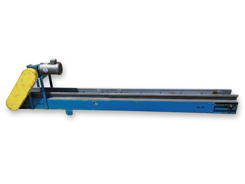 Used 6"W X 10'-6"L Cleated Belt Conveyor
