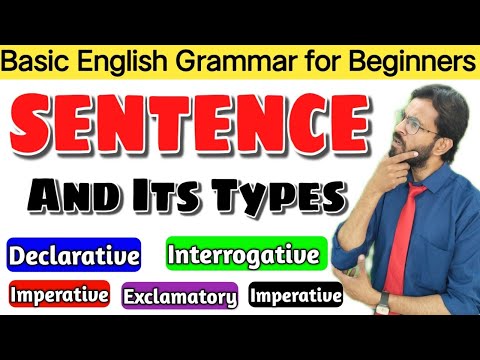 Sentence And Its Types in Hindi || Declarative Interrogative Imperative Optative Exclamatory Forms