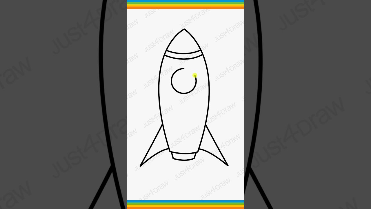 Draw Rocket 🚀🚀 | How to draw Rocket .. #shorts