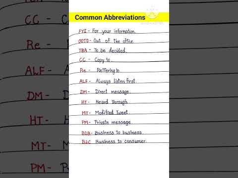 Common Abbreviations/ Common acronyms #fullform #shorts