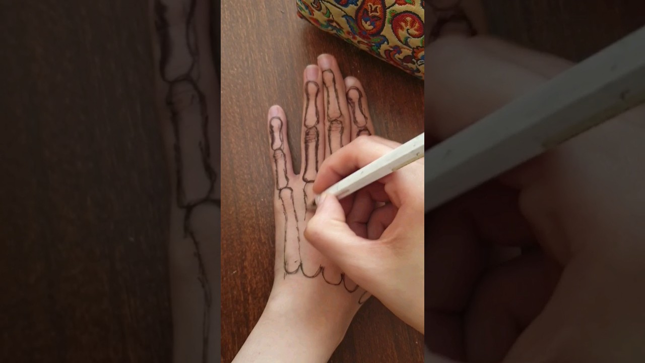 How to make skeleton hand✋☠ #art #drawing #tutorial #anime