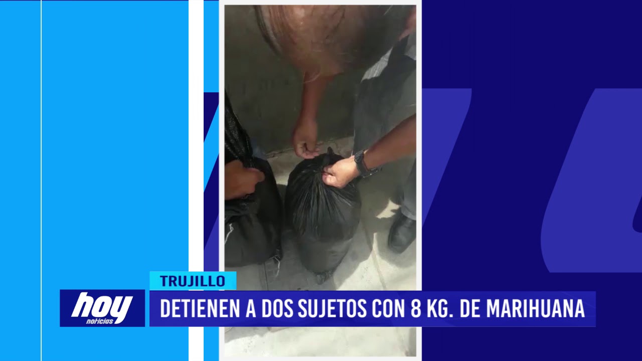 PNP: detienen a dos sujetos con 8 kg. de marihuana