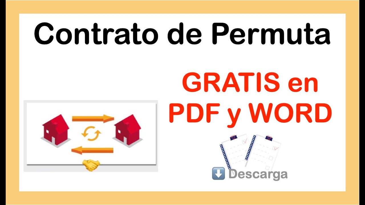 ⬇️ DESCARGA Contrato de Permuta  [GRATIS] en PDF o WORD