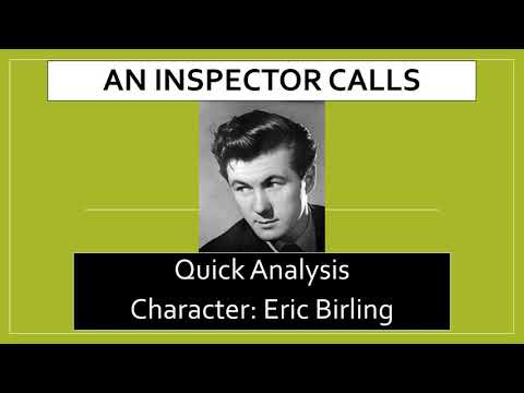 Eric Birling Quick Character Analysis