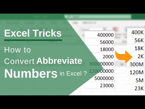 How to convert abbreviate or shorten long numbers in Excel | Kutools For Excel
