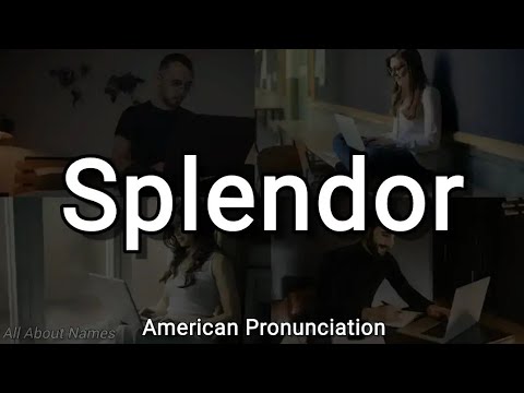 Splendor: American Pronunciation, Meaning, and Usage in Sentences