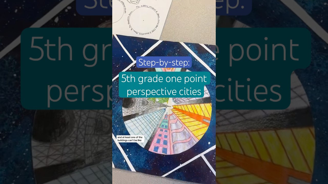 #elementaryartteacher #arted #artprojectsforkids #5thgradeart #onepointperspective #elementaryart