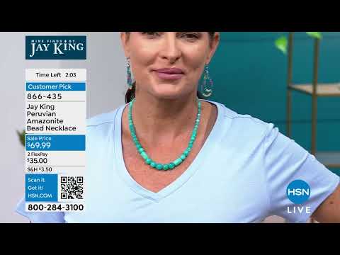 Jay King Sterling Silver Peruvian Amazonite Bead Necklace
