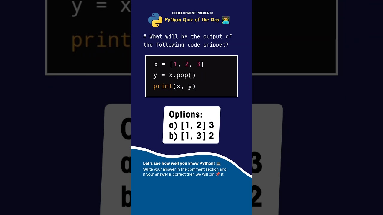 Python Quiz: Question 72 👨‍💻 #shorts