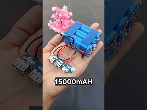 15000 mAh Ka Power Bank Kaise Banaye || How To Make Power Bank 18650 Battery🔋#shorts #powerbank