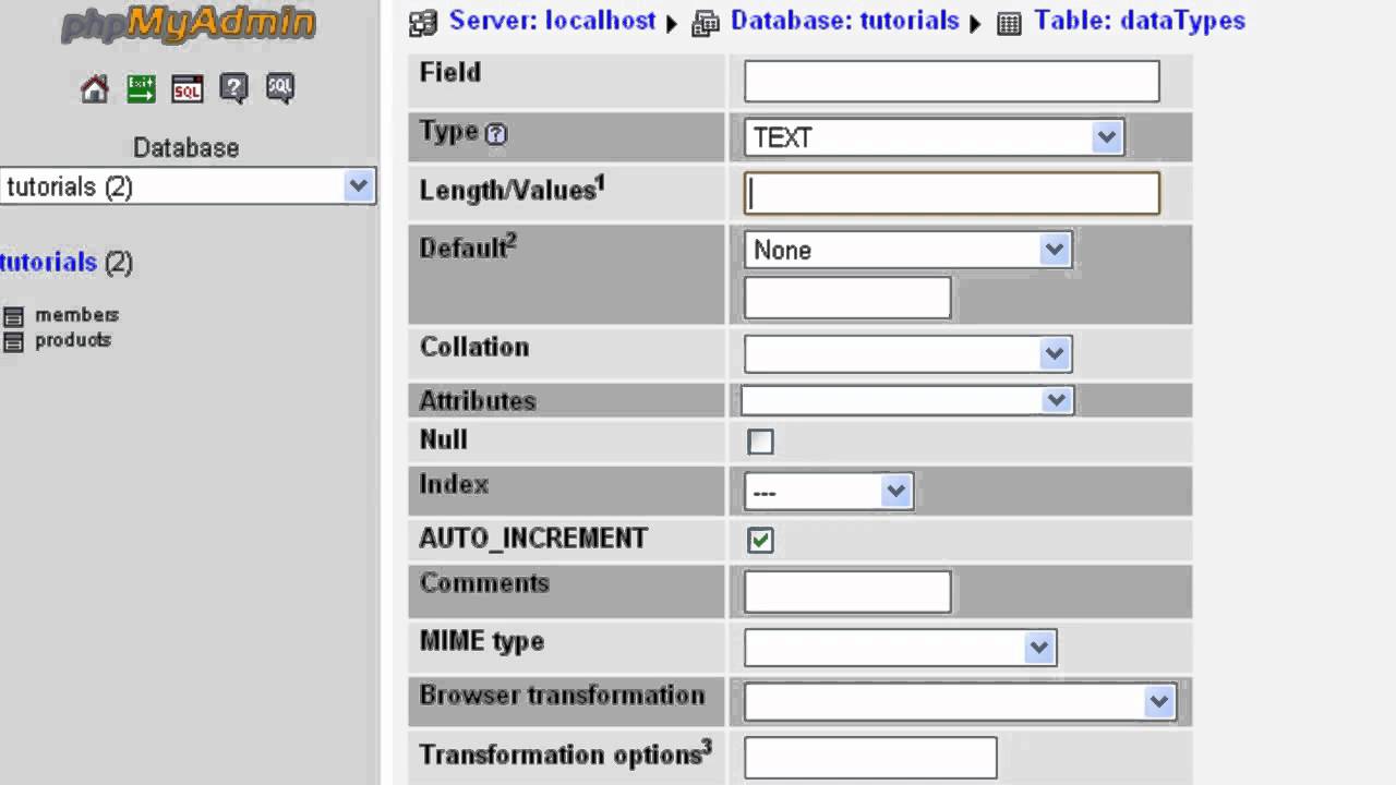 MySQL Tutorial - Data Types Tutorial