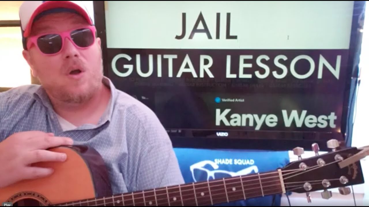 How To Play Jail Guitar Kanye West // easy guitar tutorial beginner lesson chords