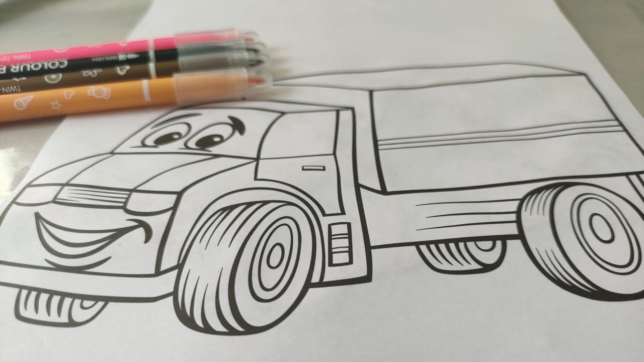 coloriage / camion / enfants / comment colorier facile 🚚🚚