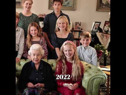 Queen Elizabeth With her Great-Grandchildren in 2022 vs Queen Mother with her grandchildren in 1980