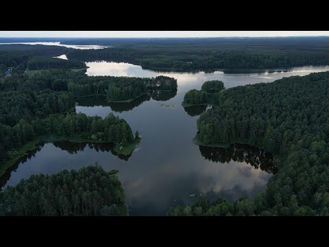 Zalew Koronowski, lake. Chasing the Sun: Biking & Droning (Poland)