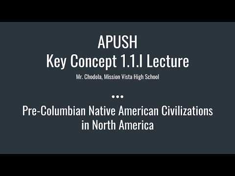 APUSH Key Concept 1.1.I: Pre-Columbian Native American Civilizations in North America