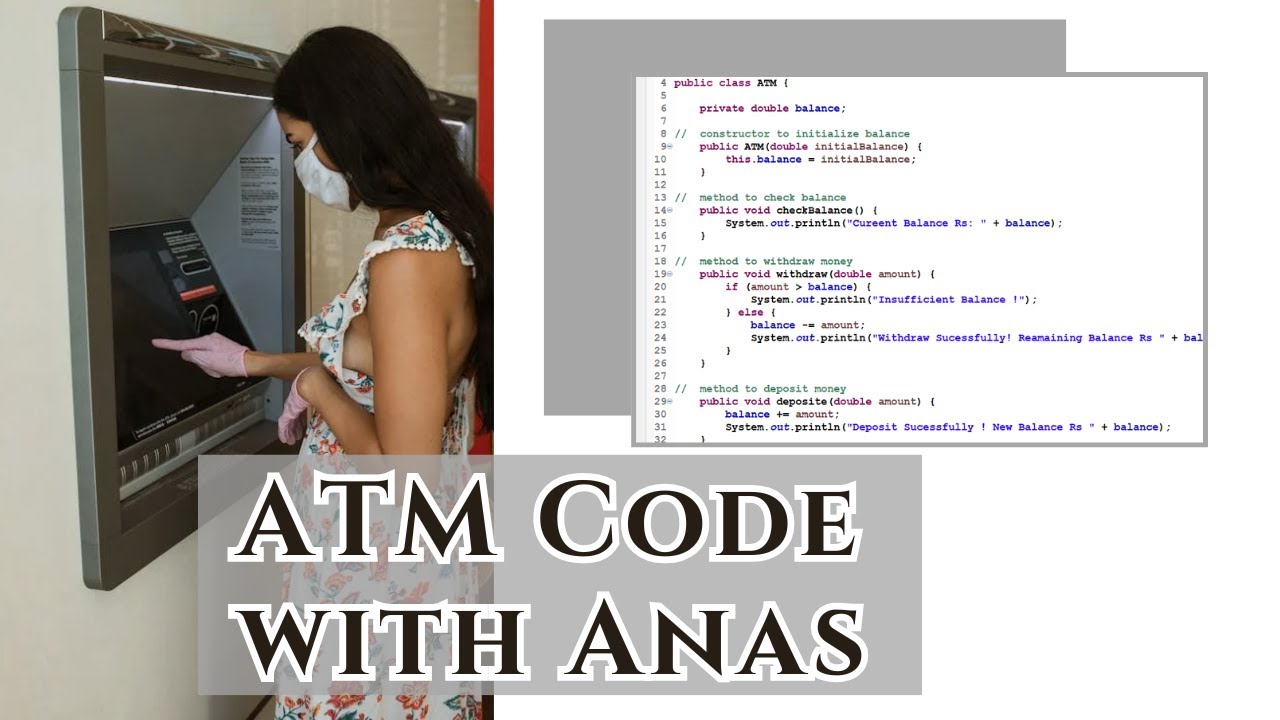 Java OOPs Project - ATM Machine in Java using Class and Objects