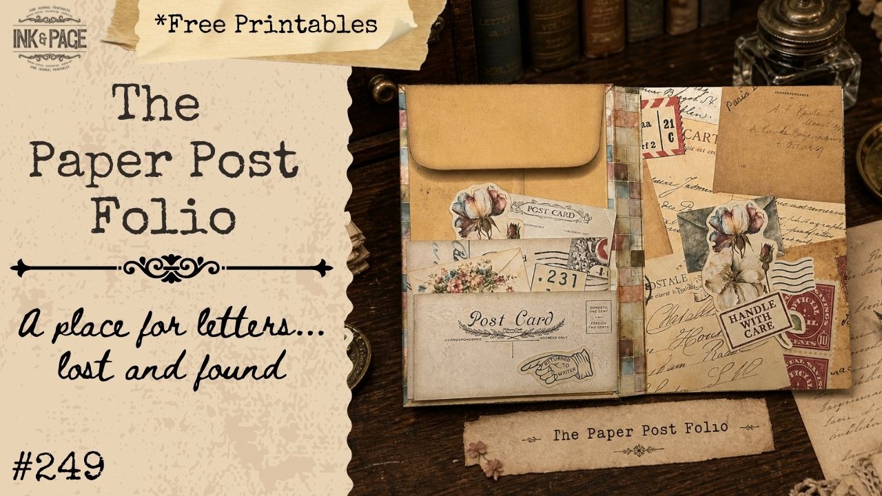 Vintage Letter Folio Tutorial ✉️ Junk Journal Ephemera Folder (Free Printable) The Paper Post Folio