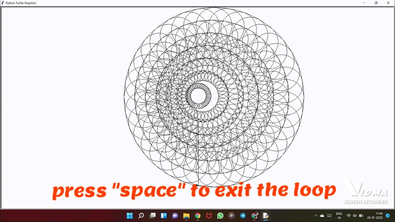 deign with infinite while loop and turtle in python