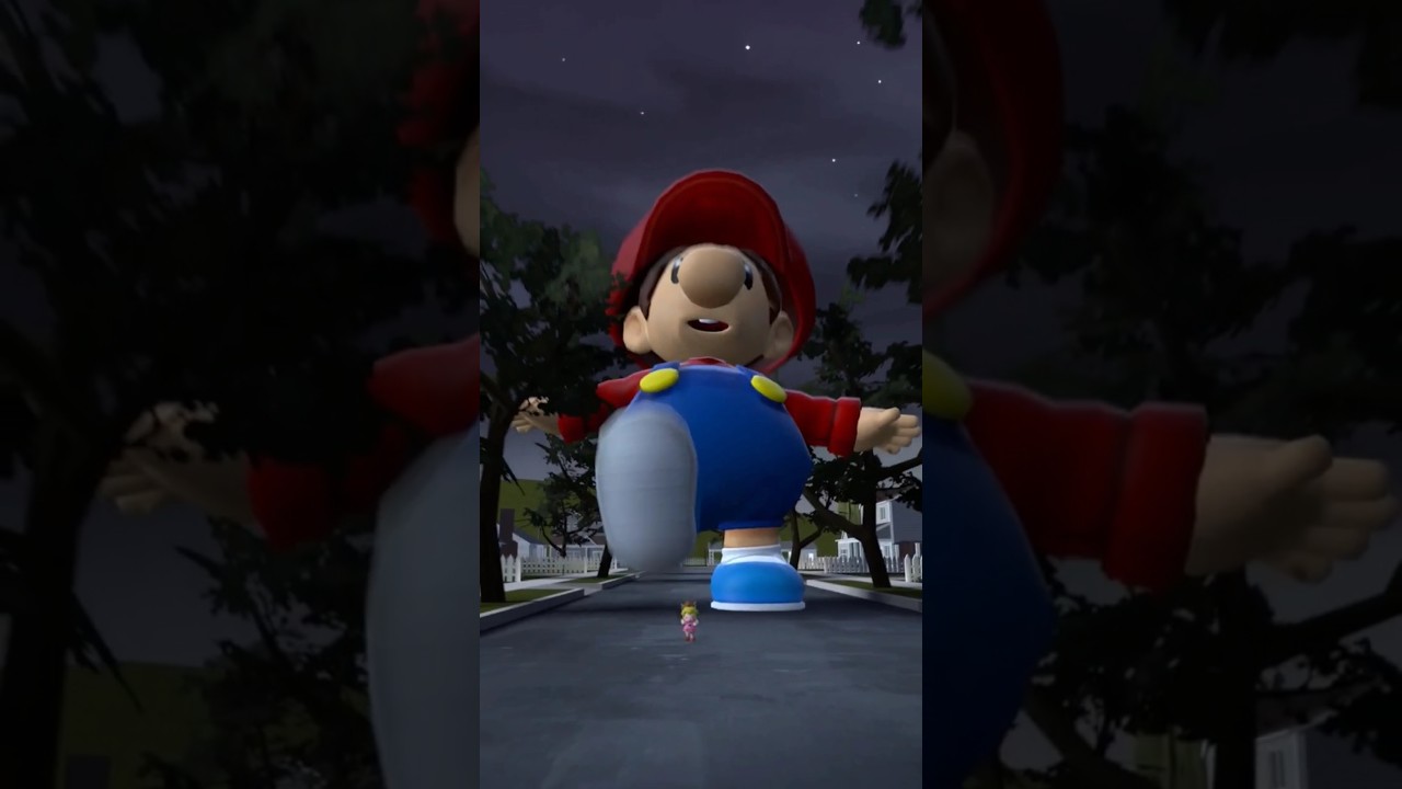 Giant Baby Mario hunting Baby Peach