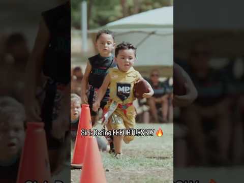 Siri: Define effortlessly | Kids Football Skills #trackandfield #juniorathlete #football #soccer