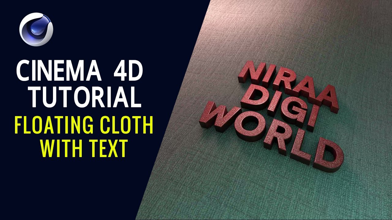 Floating Cloth with Text - Cinema 4D Tutorial