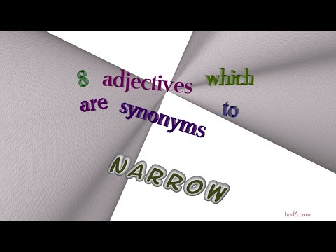 narrow - 8 adjectives synonym of narrow (sentence examples)